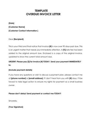 Payment Reminder Emails For Overdue Invoices - Templates