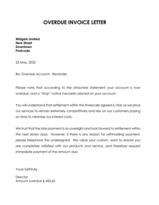 Payment Reminder Emails For Overdue Invoices - Templates