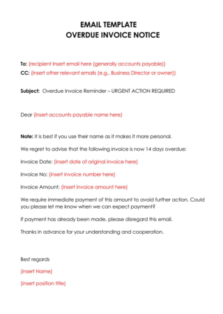 Payment Reminder Emails For Overdue Invoices - Templates