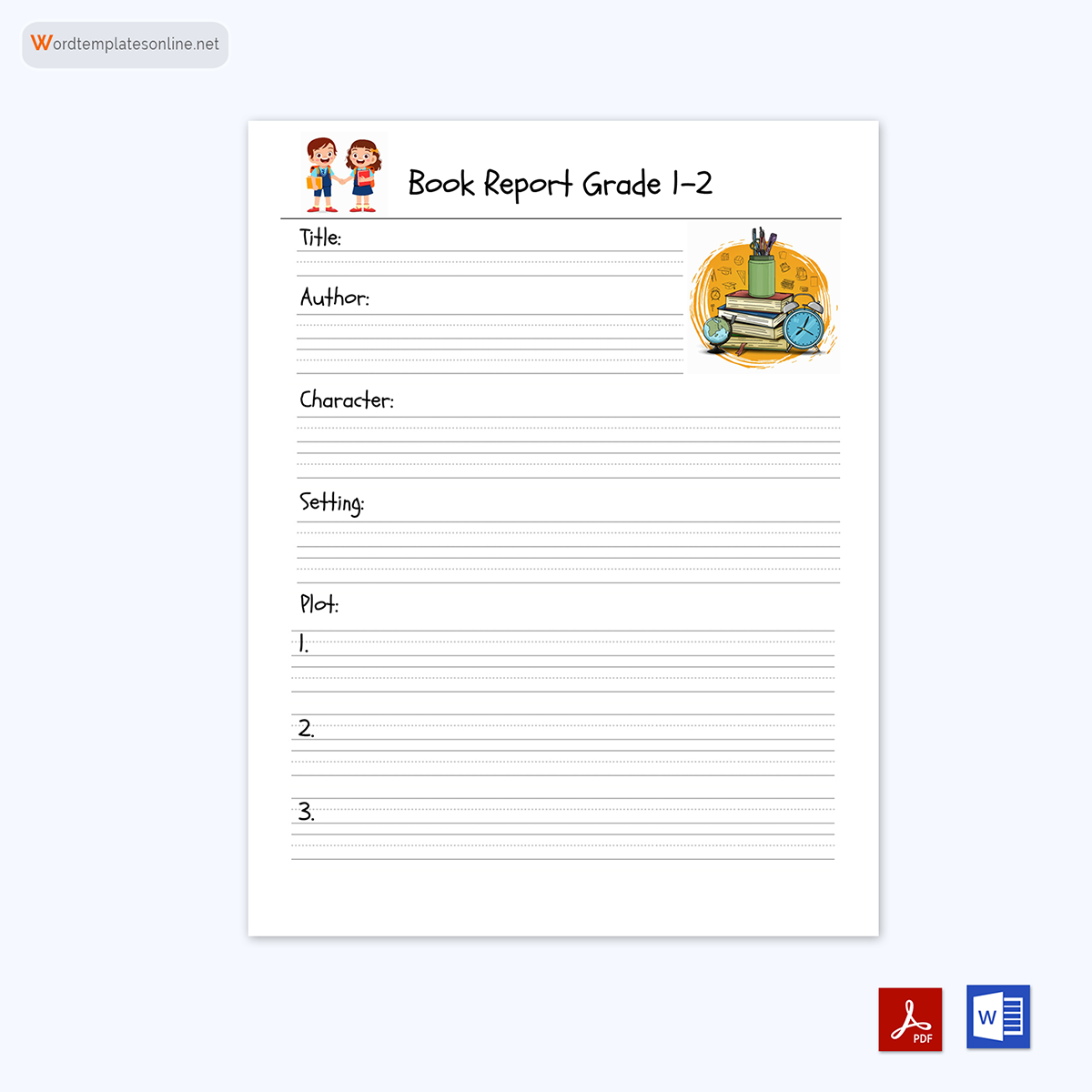30 Free Book Report Templates for Grade 1 to 6