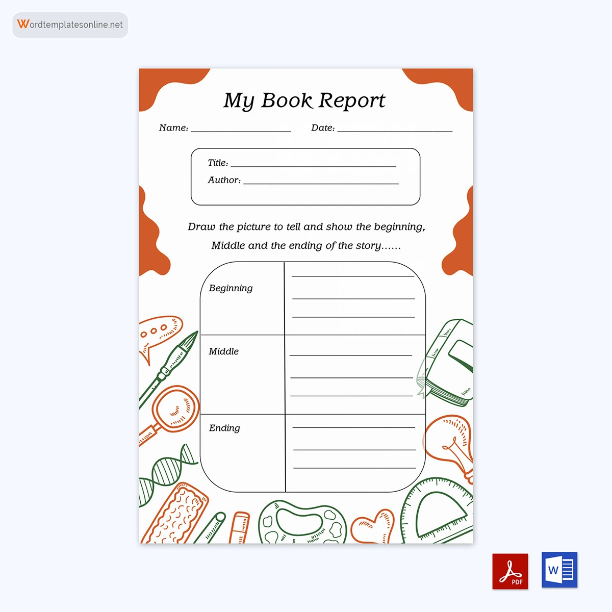 30 Free Book Report Templates for Grade 1 to 6
