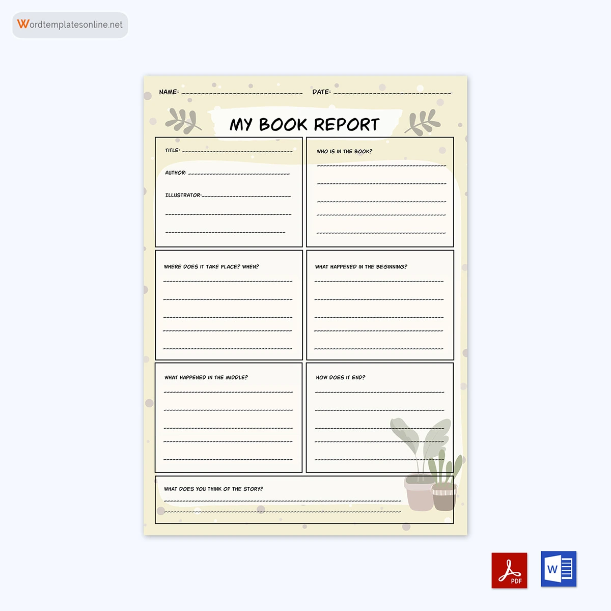 30 Free Book Report Templates for Grade 1 to 6