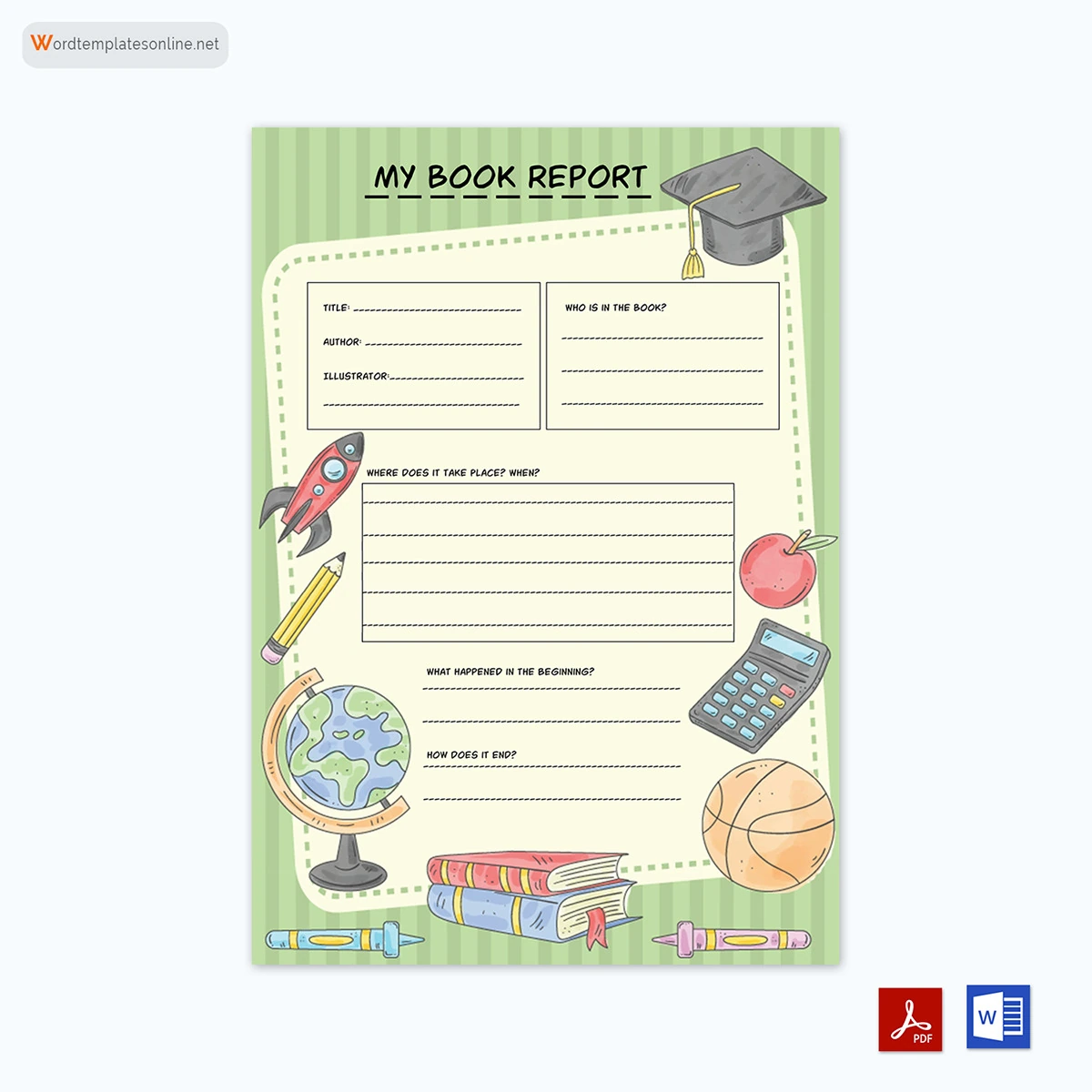 30 Free Book Report Templates for Grade 1 to 6