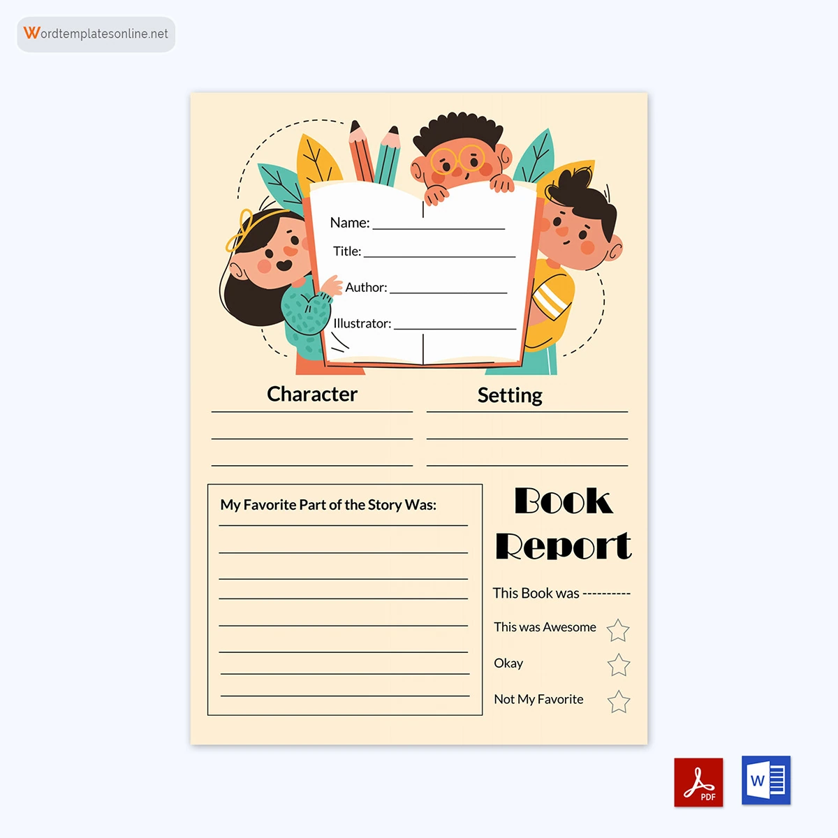 30 Free Book Report Templates for Grade 1 to 6