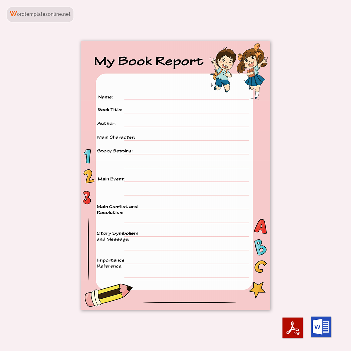 30 Free Book Report Templates for Grade 1 to 6
