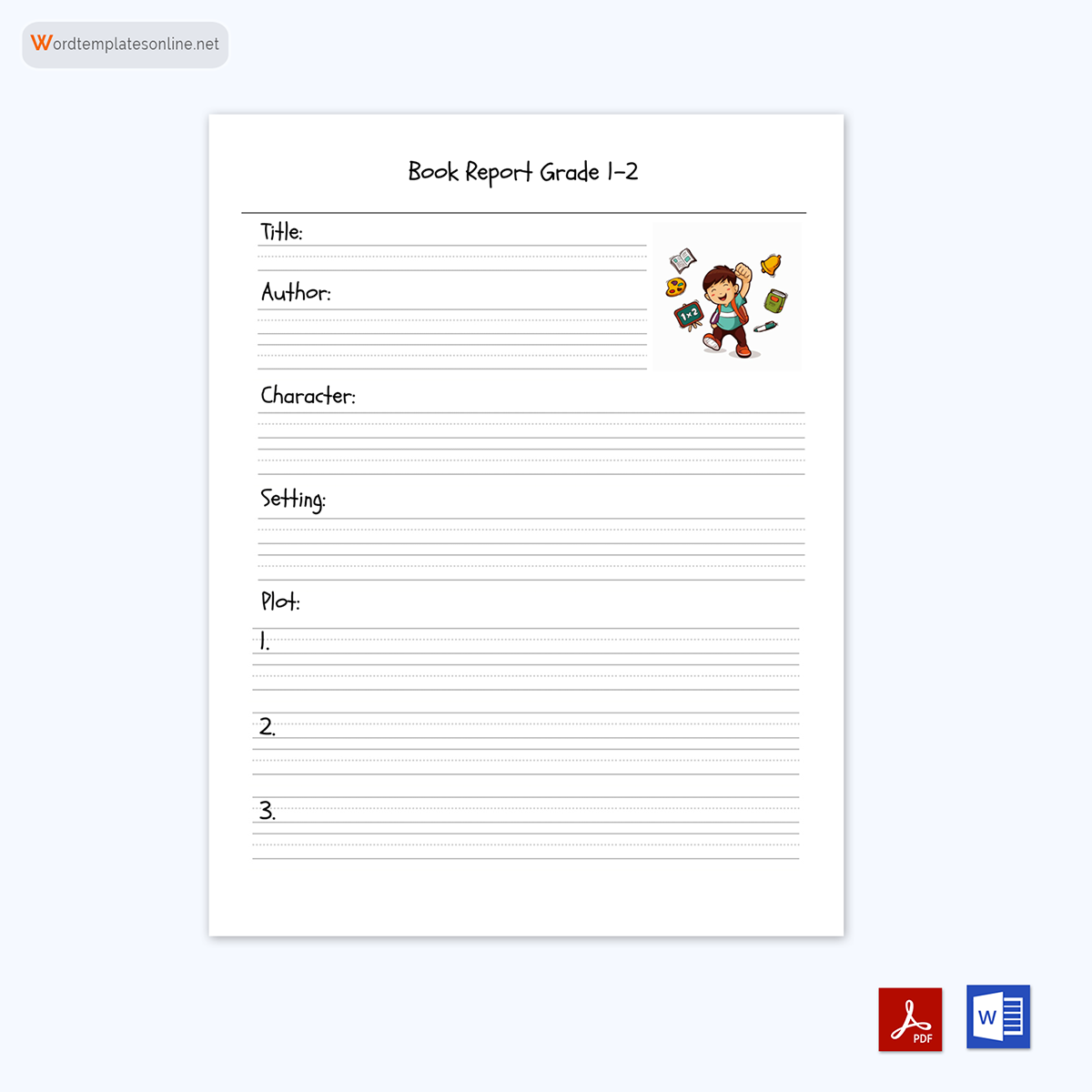 30 Free Book Report Templates for Grade 1 to 6