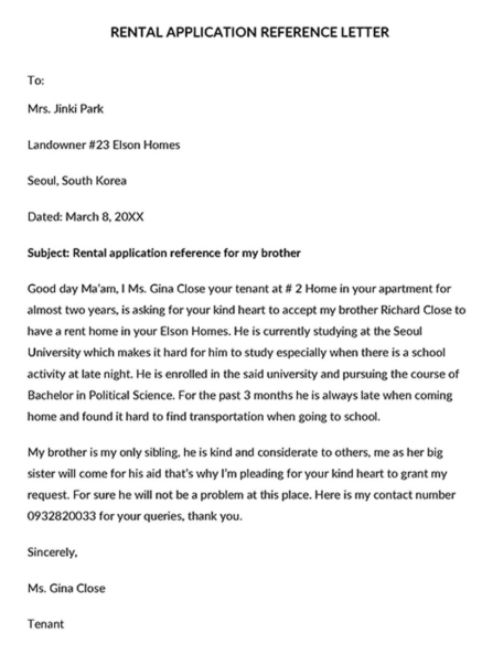 Rental Reference Letters (Landlord, Tenant) - Free Templates