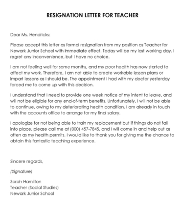 How to Write a Teacher Resignation Letter (18 Best Samples)