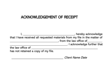 Free Acknowledgement Receipt Templates (How to Make)
