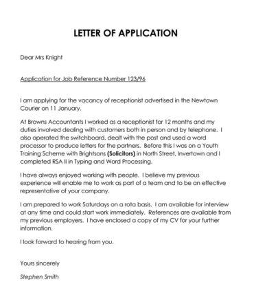 How to Write a Job Application Letter? (30 Best Examples)