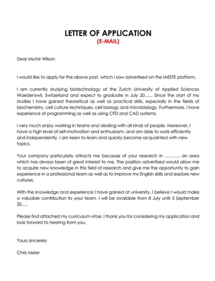 How to Write a Job Application Letter? (30 Best Examples)