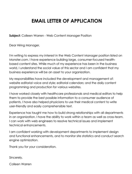 How to Write a Job Application Letter? (30 Best Examples)