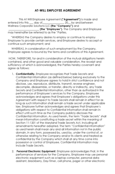 At-Will Employment Contract Templates (Guide+ Samples)