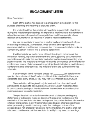 Engagement Letter - Uses, Format, Free Templates