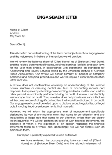 Engagement Letter - Uses, Format, Free Templates