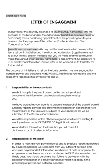 Engagement Letter - Uses, Format, Free Templates