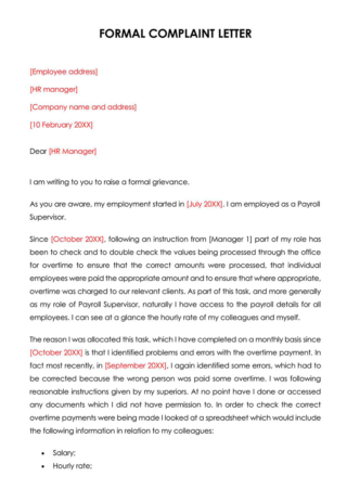 Examples of Formal Complaint Letter (20 Free Templates)