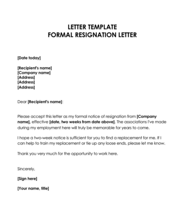 How to Write a Formal Resignation Letter (Samples)