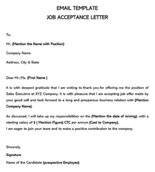 How to Write a Job Acceptance Letter (Samples)