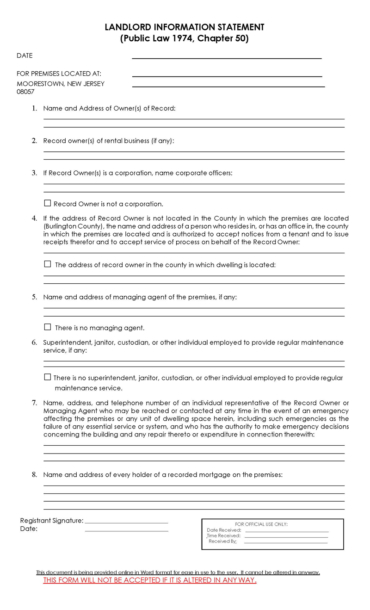 28 Free Landlord Statement Forms | Word - PDF