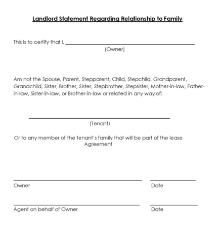 28 Free Landlord Statement Forms | Word - PDF