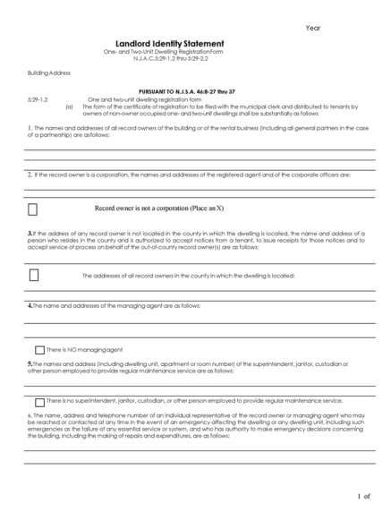 28 Free Landlord Statement Forms | Word - PDF