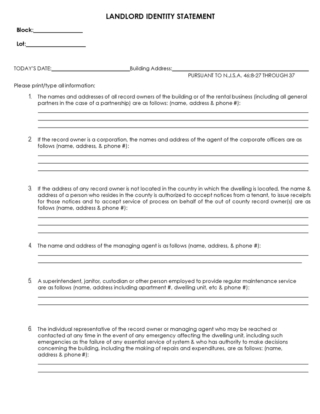 28 Free Landlord Statement Forms | Word - PDF