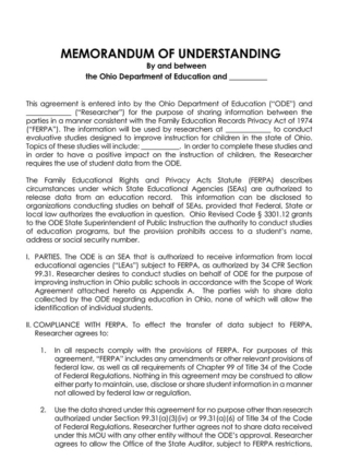 24 Memorandum of Understanding Templates - Format