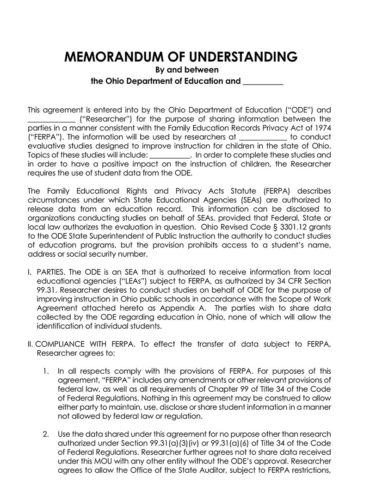 24 Memorandum of Understanding Templates - Format