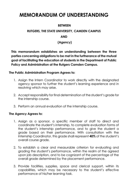 24 Memorandum of Understanding Templates - Format