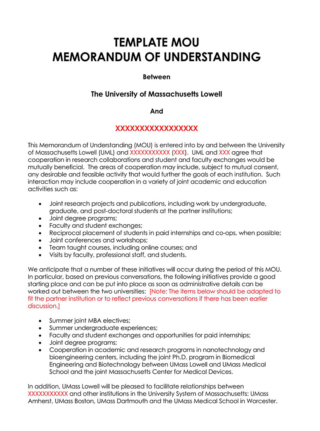 24 Memorandum of Understanding Templates - Format