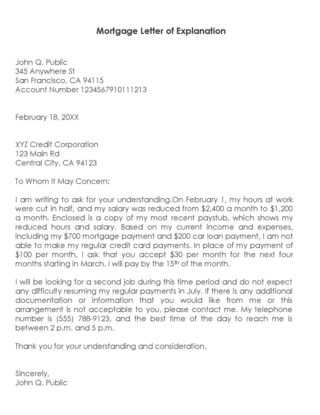 Mortgage Letter Of Explanation (30 Templates)