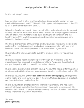 Mortgage Letter Of Explanation (30 Templates)