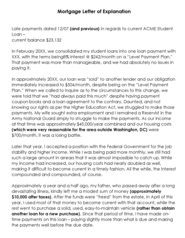 Mortgage Letter Of Explanation (30 Templates)
