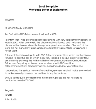 Mortgage Letter Of Explanation (30 Templates)