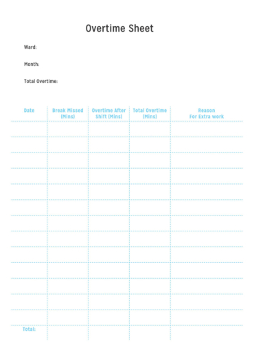 Free Overtime Sheet Templates for Excel
