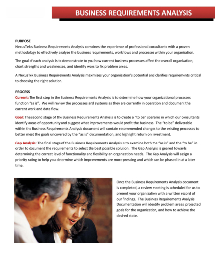 Requirements Analysis Examples (Business, Software, etc.)