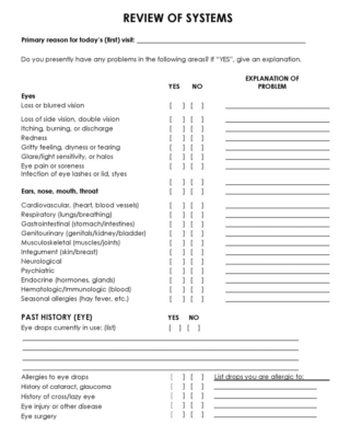 30 Free Review of Systems Template & Examples (Word, PDF)