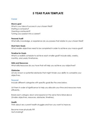 How to Create a Realistic 5-Year Plan (Free Templates)
