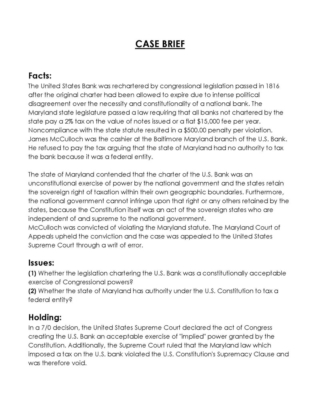 22 Case Brief Templates - Format - Examples