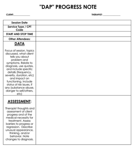 24 DAP Note Examples | What are DAP Notes?