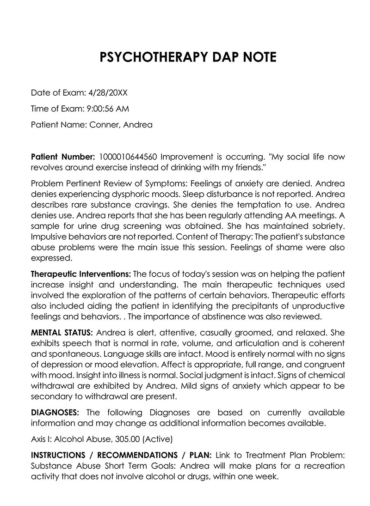 24 DAP Note Examples | What are DAP Notes?