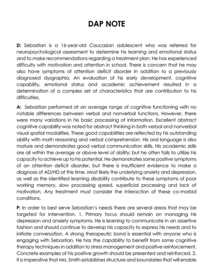 24 DAP Note Examples | What are DAP Notes?