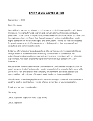 Write an Entry-Level Cover Letter (Examples, Format, Tips)