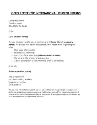 24 Best Internship Offer Letter Examples (Free Templates)