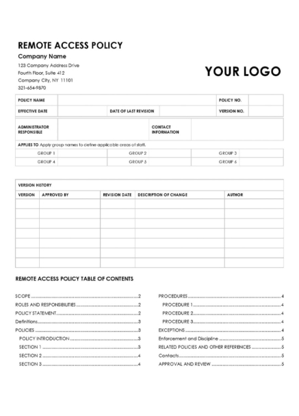 29 Free Policies and Procedures Templates