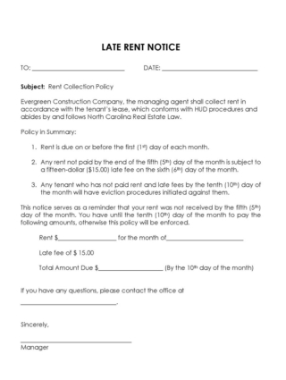 22 Free Late Rent Notice Templates (Polite, Firm)