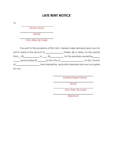 22 Free Late Rent Notice Templates (Polite, Firm)