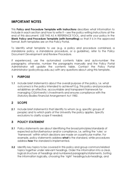 29 Free Policies and Procedures Templates