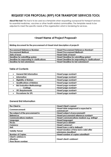 20 Simple Request for Proposal (RFP) Templates